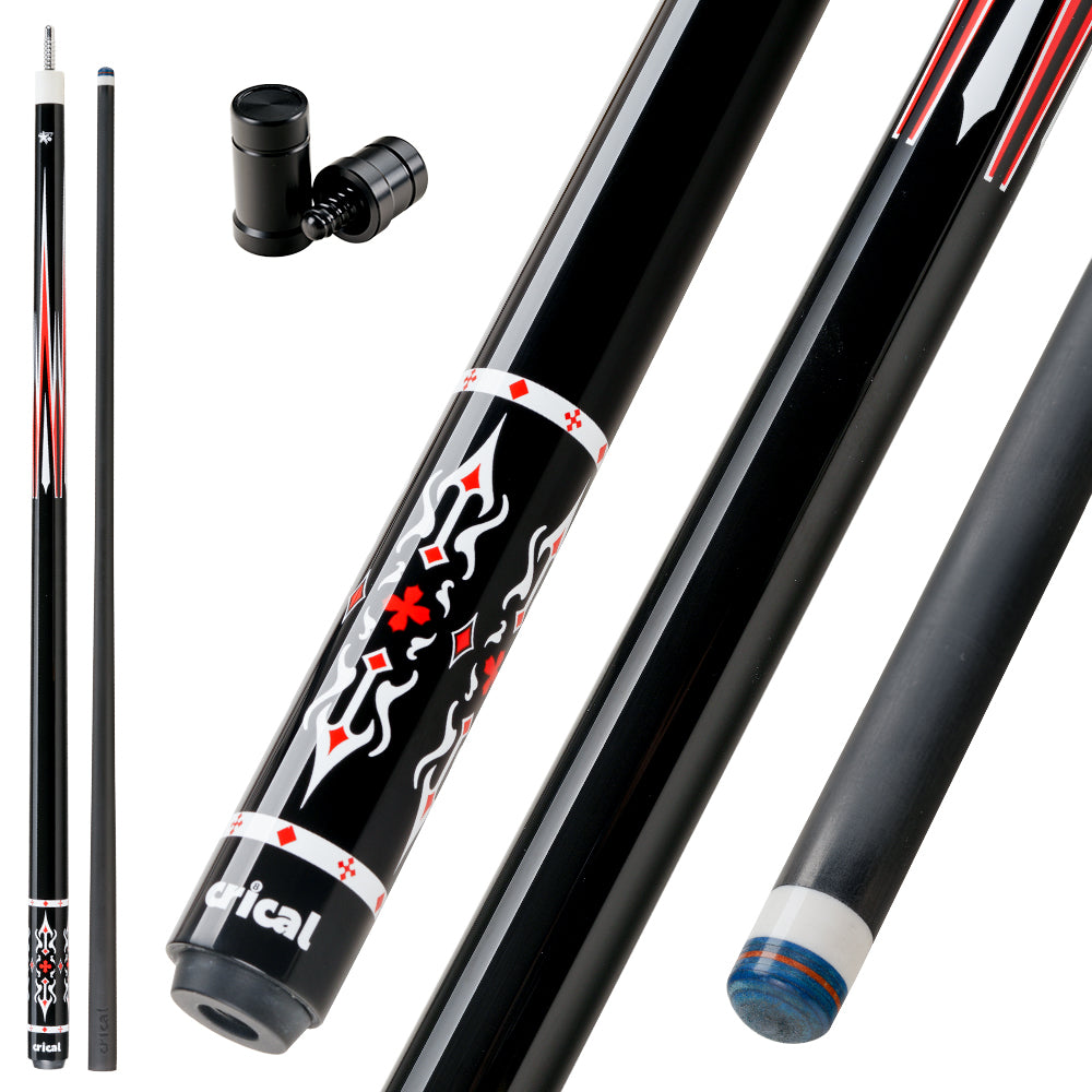 【CRICAL】PRO-3 Carbon Fiber Pool Cue Stick with 12.5mm Tip Low Deflecti